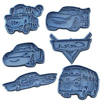 Cuticuter Cars Ausstechformen-Set, Kunststoff, blau, 16x14x1.5 cm, 6