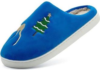 Generic Pantoufles de No&euml;l pour femme et homme - Chaussures dint&eacute;rieur d&eacute;contract&eacute;es en peluche - Chaudes et moelleuses - Pantoufles respirantes pour lint&eacute;rie