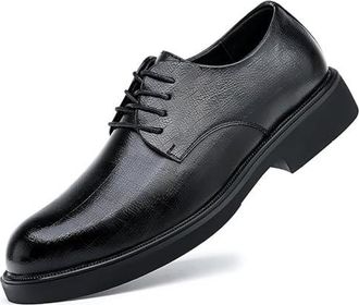 Generic Chaussures habillées Formelles for Hommes à Lacets à Bout Rond en Cuir végétalien de Couleur Unie Chaussures Derby Semelle en Caoutchouc antidérapante