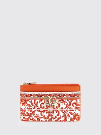 Dolce & Gabbana Maiolica Kartenetui aus Kalbsleder mit DG-Logo