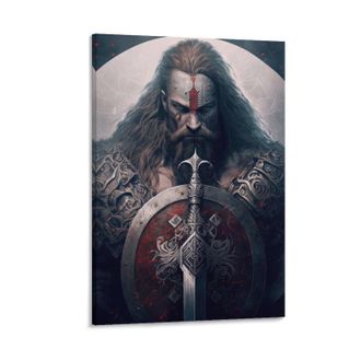 Generic Poster mit nordischer Mythologie, Wikinger-Schlacht, fertig, Bild, Druck, Leinwand, Poster, Wandfarbe, Kunstposter, Dekoration, moderne Heimkunstwerke