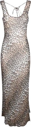 Ganni Femme, Robes, Multicolore, Taille: 38 FR Robe Maxi Imprim&eacute;e en Mousseline de Viscose