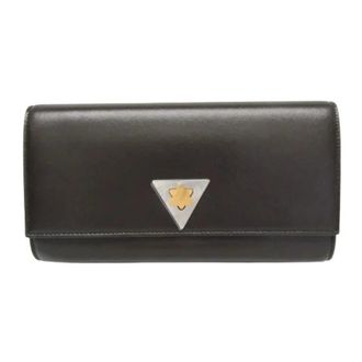Bottega Veneta Pre-owned Triangle Turnlock Long wallet (bi-fold) - - Pre-owned - Damen - Braun - ONE SIZE