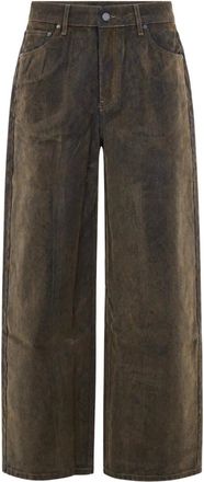 Daily Paper Clothing Velvet Shield Oversized Jeans - Homme - Jeans - Brun - Taille: L