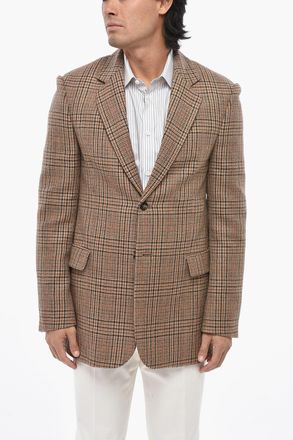 Loewe Zweiknopf-Blazer in Karo Districk mit Pattentaschen Loewe