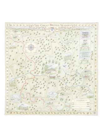 Aspinal of London foulard Great British en soie - Vert