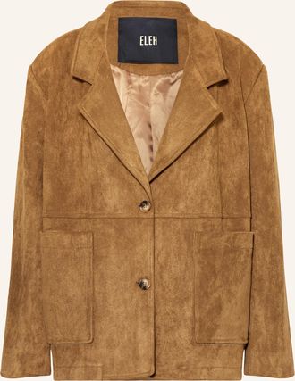 Eleh Eleh Blazer In Lederoptik braun