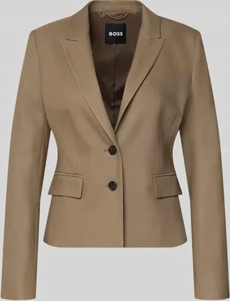 HUGO BOSS Slim Fit Kurzblazer aus Viskose-Lyocell-Mix Modell Jia18