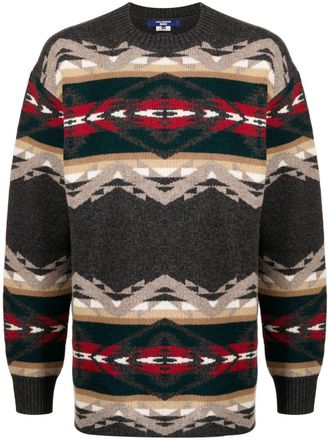 Junya Watanabe pull en maille intarsia - Multicolore