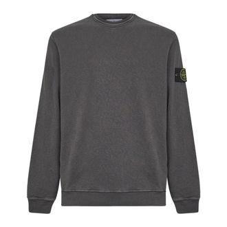 Stone Island Homme, Sweatshirts et sweats &agrave; capuche, Gris, Taille: 2XL Malfil&eacute; Fleece Crewneck SweaT-shirt