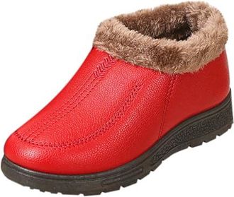 Generic Bottines Pour Femme dHiver Plates Doubl&eacute;s en Peluche Chaude Slip-on Bottes De Neige Antid&eacute;rapantes L&eacute;g&egrave;res Confortables Chaussures Femme Automne Hiver
