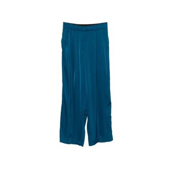 Michael Kors Femme, Pantalons, Bleu, Taille: 38 FR Wide Pantalons