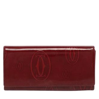 Cartier Portefeuille en cuir Pre-owned - Femme - Pre-owned - Rouge - Taille: ONE Size