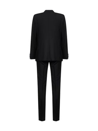 Dolce & Gabbana Mens Tuxedo Suit Three-Piece Black Virgin Wool Suits