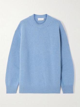 High Sport Georgia Pullover Aus Einer Woll-kaschmirmischung Mit Stickerei - Blau