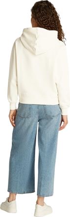 Tommy Hilfiger Damen Hoodie Regular Fit aus Baumwolle, Beige (Calico), XL