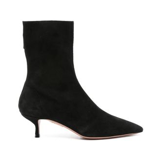 Aquazzura Spitze Zehenpartie Kitten Heel Stiefeletten - - Shoes - Damen - Schwarzk - 36 EU