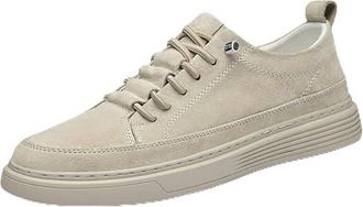 Generic Baskets d&eacute;contract&eacute;es en cuir souple antid&eacute;rapant respirant pour homme, beige, 40 2/3 EU