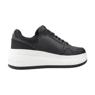 Tommy Jeans Femme, Chaussures, Noir, Taille: 37 EU Retro Basket Flatfor Baskets