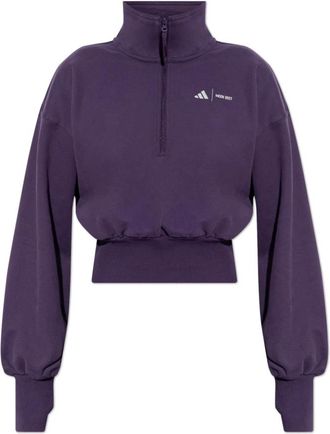 adidas Femme, Sweatshirts et sweats &agrave; capuche, Violet, Taille: 40 FR Haut de surv&ecirc;tement Prune