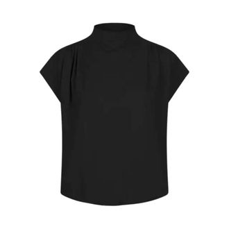 Dante6 Haut drap&eacute; &agrave; col roul&eacute; - Femme - Blouses et Chemises - Noir - Taille: 36 FR