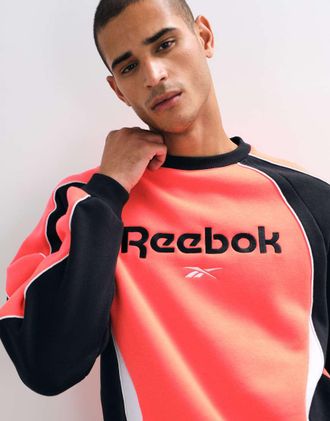Reebok Sidewinder sweat-shirt ras de cou de football rouge