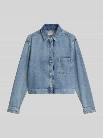 Marc O'Polo Relaxed Fit Jeansbluse mit Leinen-Anteil