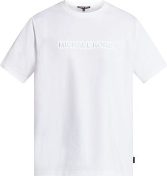 Michael Kors T-Shirt mit Logo-Prägung - Weiß