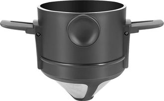 Pretyzoom Faltbarer Kaffeefilter Edelstahl Feines Metallsieb F&uuml;r Einzeltassen Reise Kaffeezubereitung Mit Dichtem Filtersystem