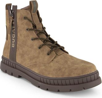 Bugatti Herren Stiefeletten beige Veloursleder