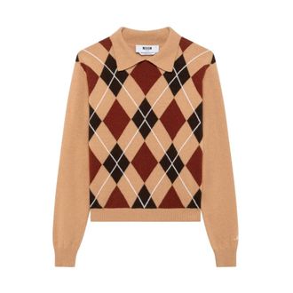 Msgm Polohemd - - Tops - Damen - Beige - M