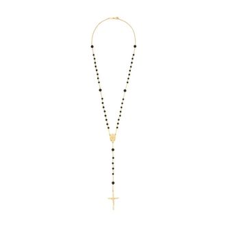Dolce & Gabbana Messing Rosenkranz mit Natursteinen - - Accessories - Damen - Gelb - ONE SIZE