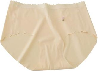 Generic Culotte sans Couture Femme Culotte Femme sans Couture Culotte Femme De Classique Microfibre Unie Respirante Taille Haute Soie Glac&eacute;e Seamless Confort 