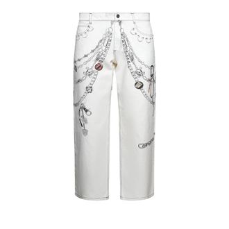 John Richmond Ornamental Graphic Gerades Jeans - - Jeans - Herren - Wei&szlig; - S