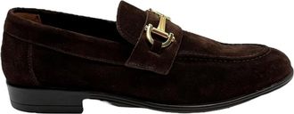 Marechiaro 1962 Homme, Chaussures, Brun, Taille: 45 EU Mocassin en daim avec accessoire dor&eacute;