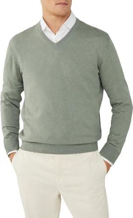 Hackett Cotton Cashmere V Neck Tricot, Vert (Seagrass Green), 3XL Homme