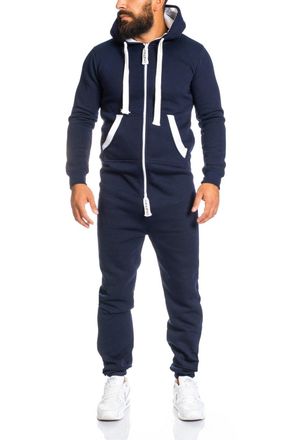 Rock Creek Lorenzo Loren Herren Jogginganzug Jumpsuit Jogger Trainingsanzug [LL-204C - Navy - Gr. M]