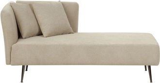 Beliani Linksseitige Chaiselounge RIOM Stoff Beige