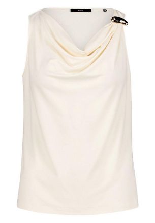Zero T-Shirt Damen mit Wasserfallausschnitt (1-tlg) Material