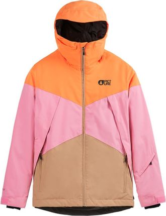 Picture W Seakrest Jacket Colorblock-Orange-Pink - Warme wasserdichte Damen Freeride Skijacke, Größe L - Farbe Latte