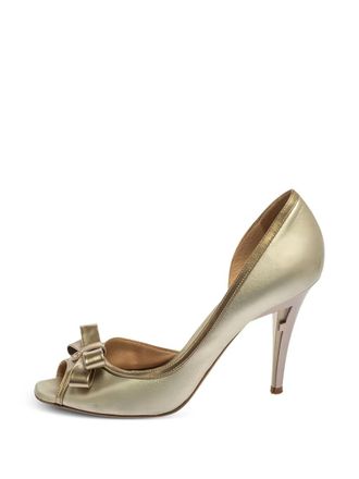 Fendi escarpins à bout ouvert - Métallisé