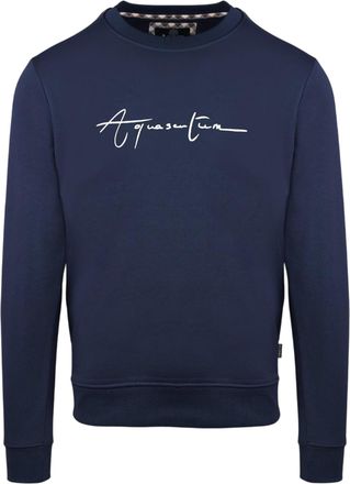 Aquascutum Sweatshirt f&uuml;r Herren, Rundhalsausschnitt, Regul&auml;r (Marine)