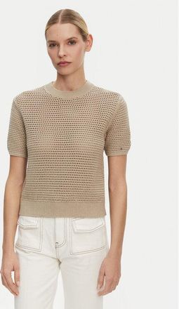Tommy Hilfiger Pullover Pointelle WW0WW45950 Beige Regular Fit