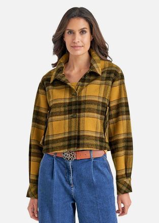 Madeleine Outdoorjacke Kurzes Shacket im Karodesign