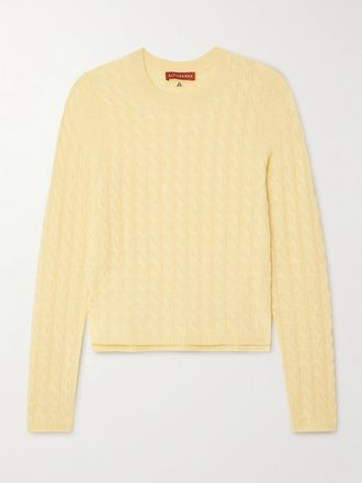 Altuzarra Milla Kaschmirpullover In Zopfstrick - Gelb