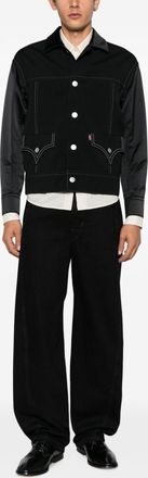 Junya Watanabe Wool Contrast Stitching Jacket - Black