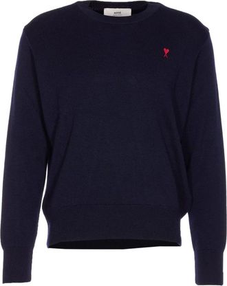 Ami Femme, Pulls, Bleu, Taille: 44 FR Pull ras du cou