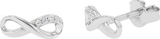 Tom Tailor Tom Tailor Ohrstecker f&uuml;r Damen, Sterling Silber 925, mit Zirkonia, 4 mm, silber, Infinity, Geschenkidee, Ohrschmuck, Damenschmuck, 2100585