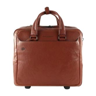 Piquadro Schwarzer- rollbarer Aktenkoffer Black Square - - Suitcases - Herren - Braun - ONE SIZE
