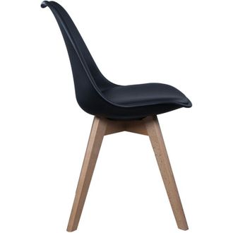 The Home Deco Factory Chaise scandinave avec assise rembourr&eacute;e (Lot de 2)
